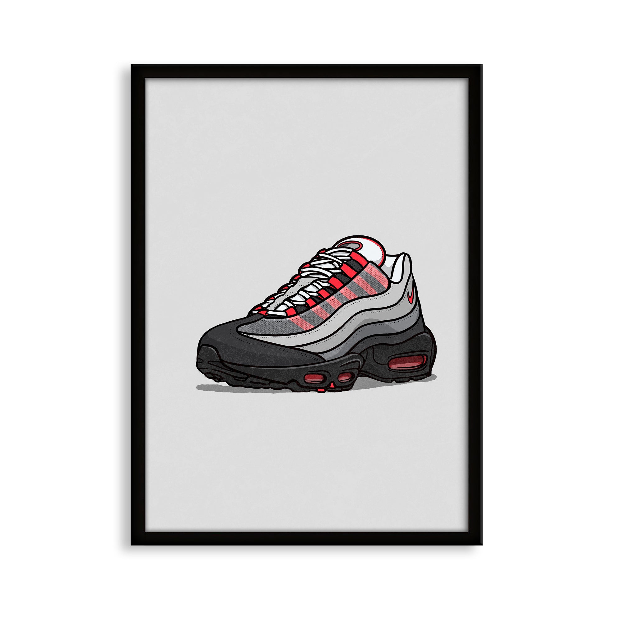AM95 Solar Red Print – Hand Drawn Kicks